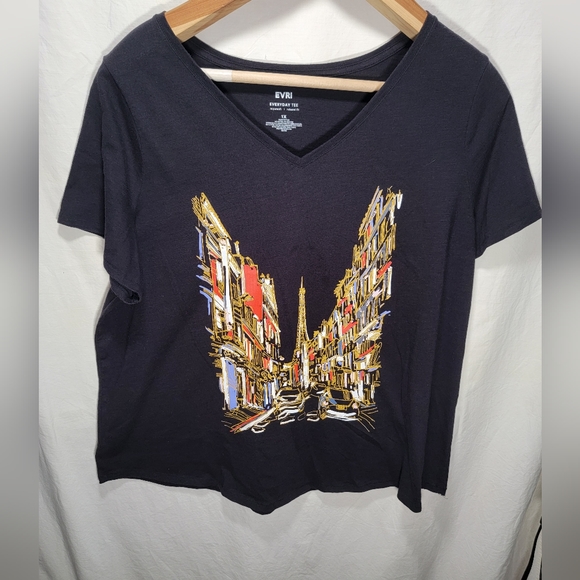 EVRI | Tops | Womans X Top Paris France Cityscape With Eiffel Tower ...